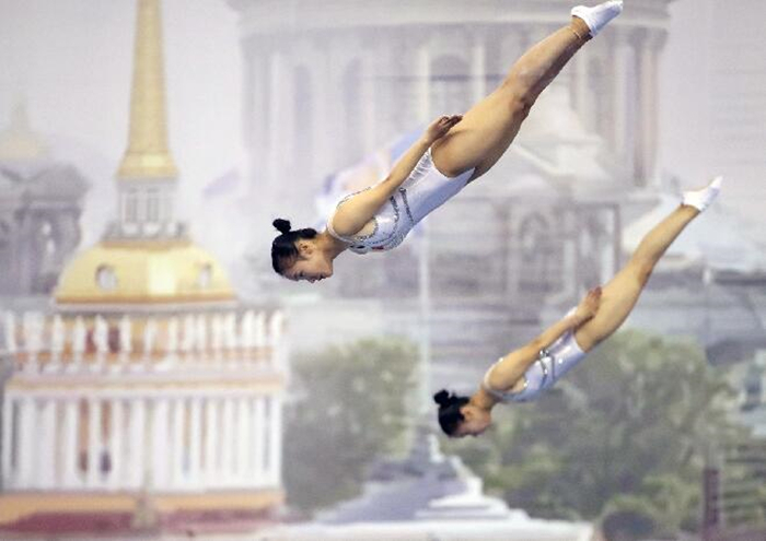 Chinese team is the champion of 33rd gymnastic trampoline match!